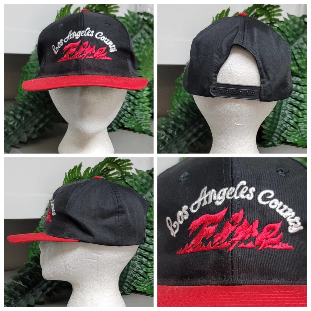 Vtg Los Angeles County Fire Snapback Hat - Gem
